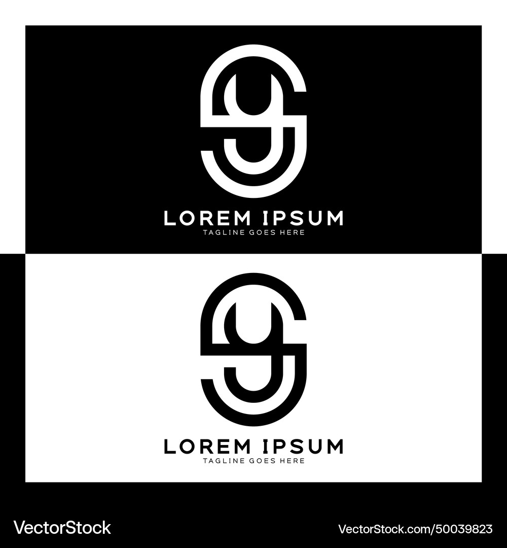 Sy initial letter logo alphabet s and y monogram Vector Image