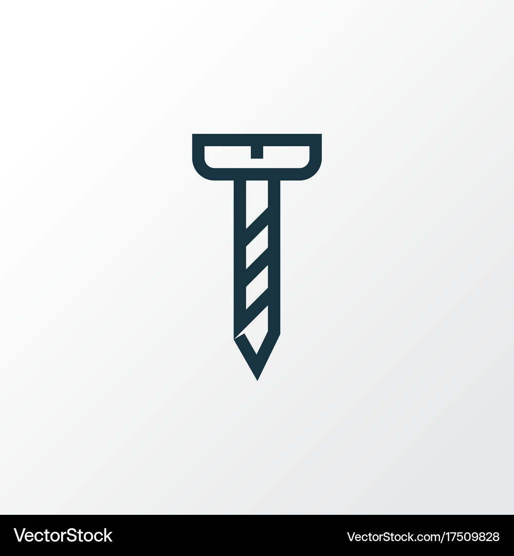 Bolt outline symbol premium quality isolated Vector Image