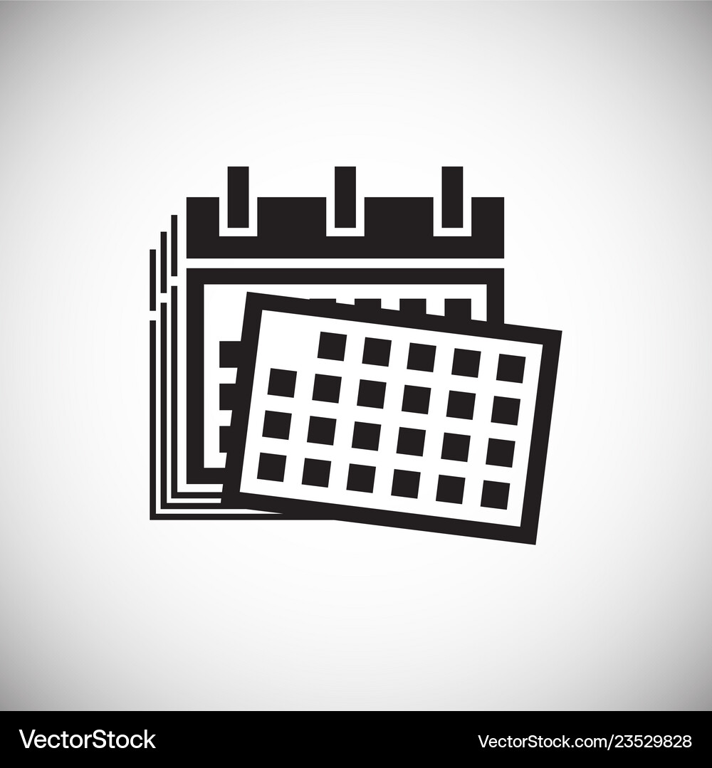 Calendar icon on white background for graphic Vector Image