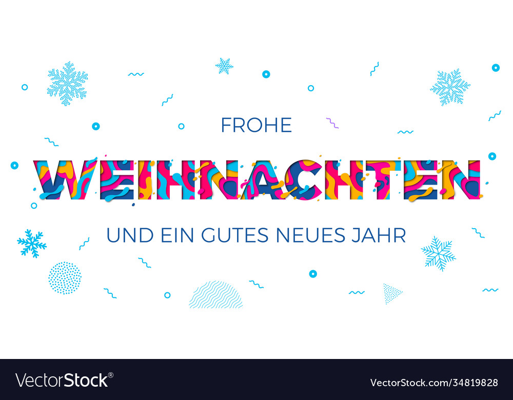 Frohe weihnachten merry christmas german greeting Vector Image