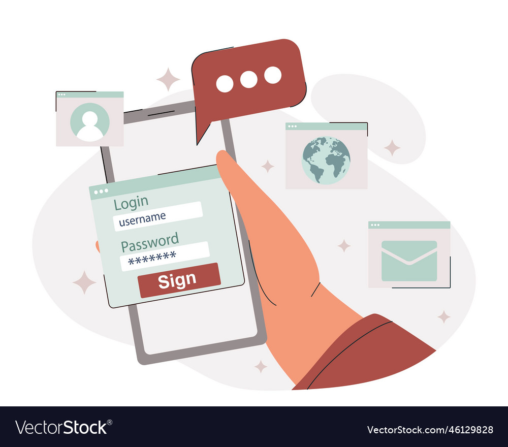Internet security concept Royalty Free Vector Image