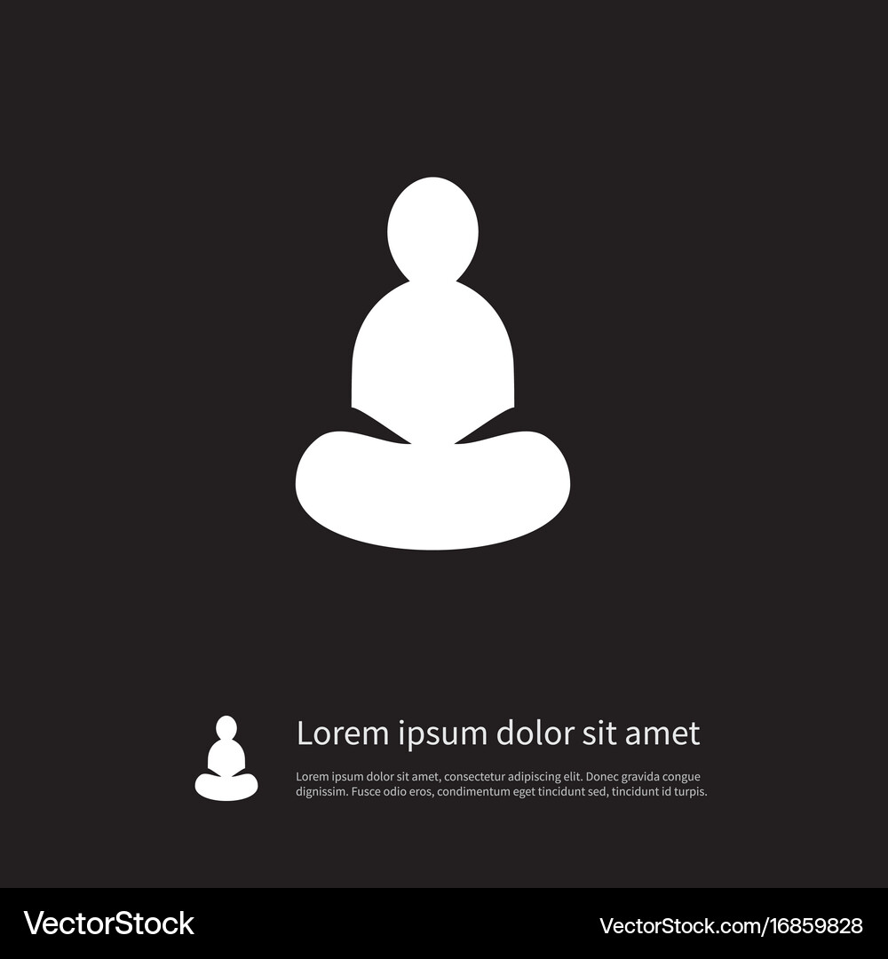 Isolated asana icon yoga element can be Royalty Free Vector