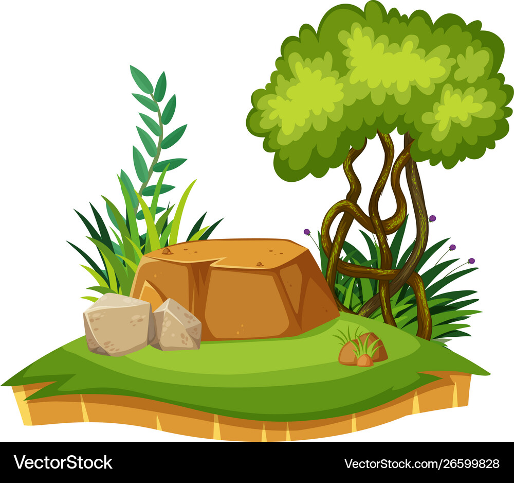 Nature landscape park with green grass Royalty Free Vector