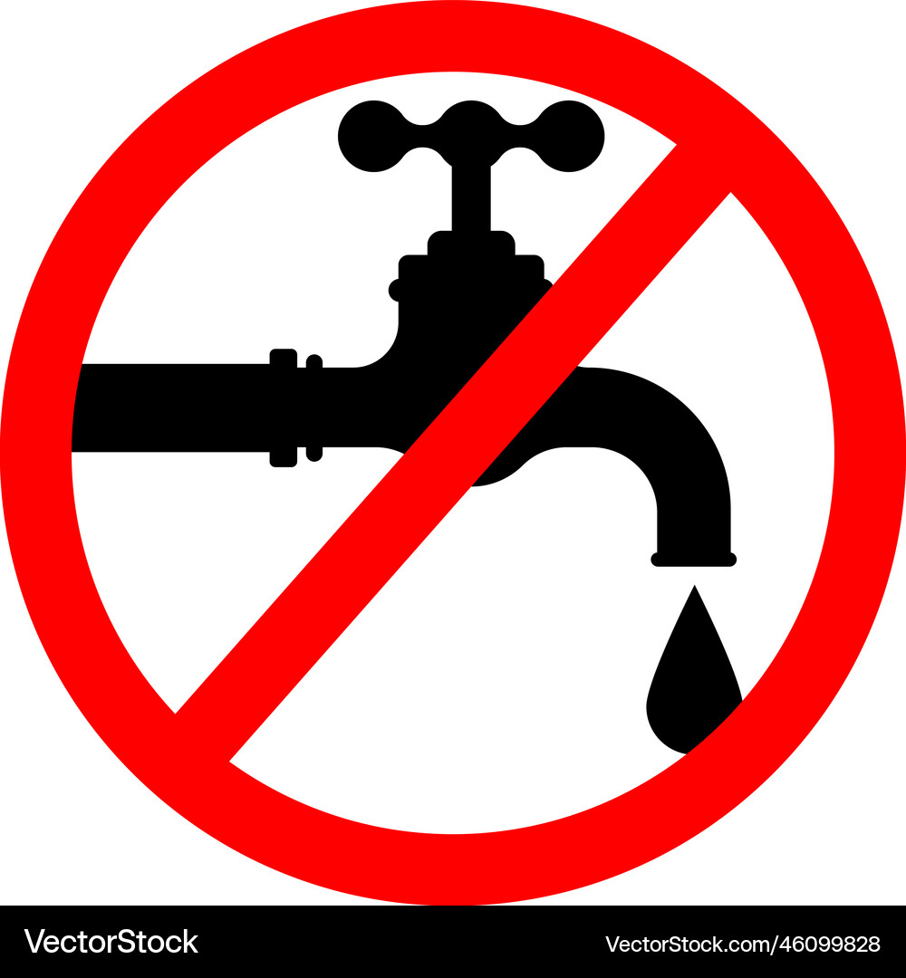 No tap water icon symbol Royalty Free Vector Image