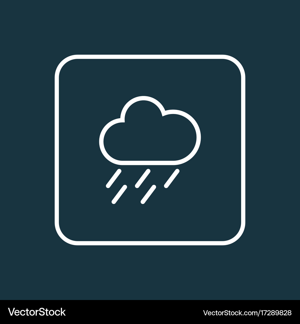 Rainstorm outline symbol premium quality isolated Vector Image