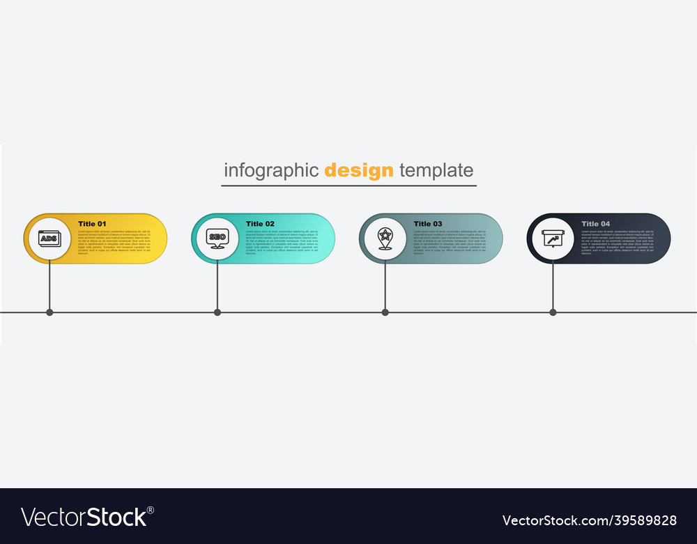 Set line board with graph chart map pointer star Vector Image