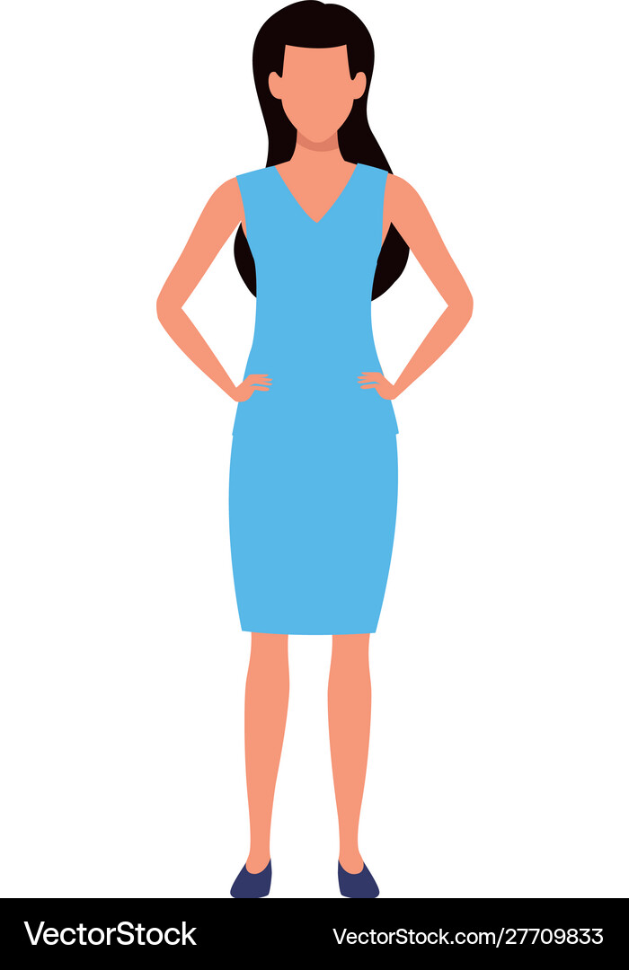 Avatar woman standing icon Royalty Free Vector Image