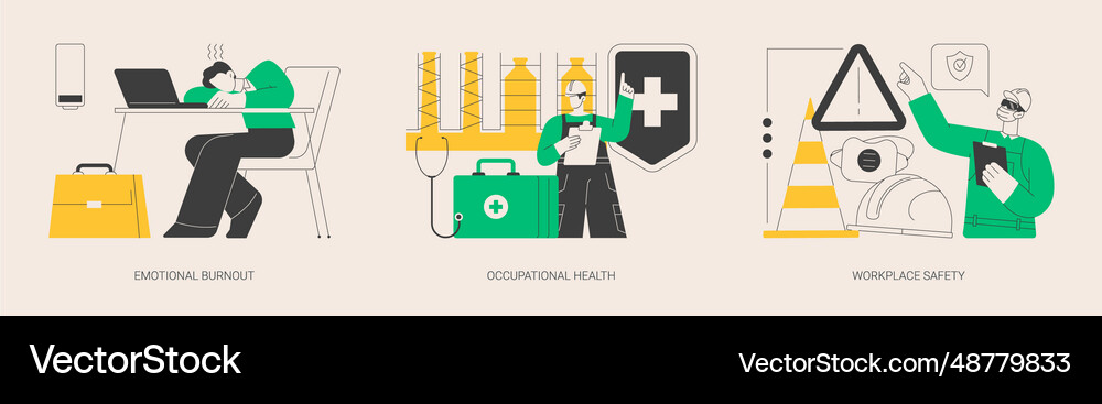 Employee health abstract concept Royalty Free Vector Image
