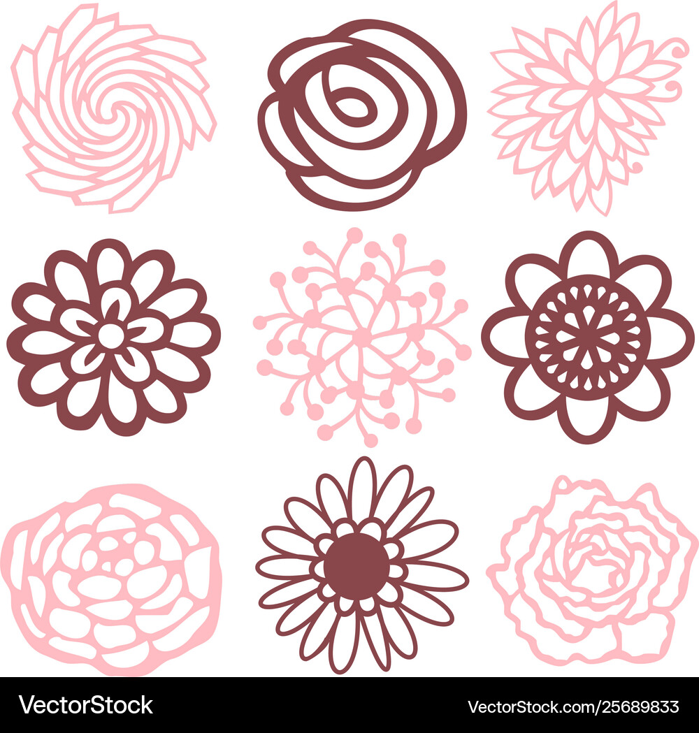 Floral petal filigree Royalty Free Vector Image