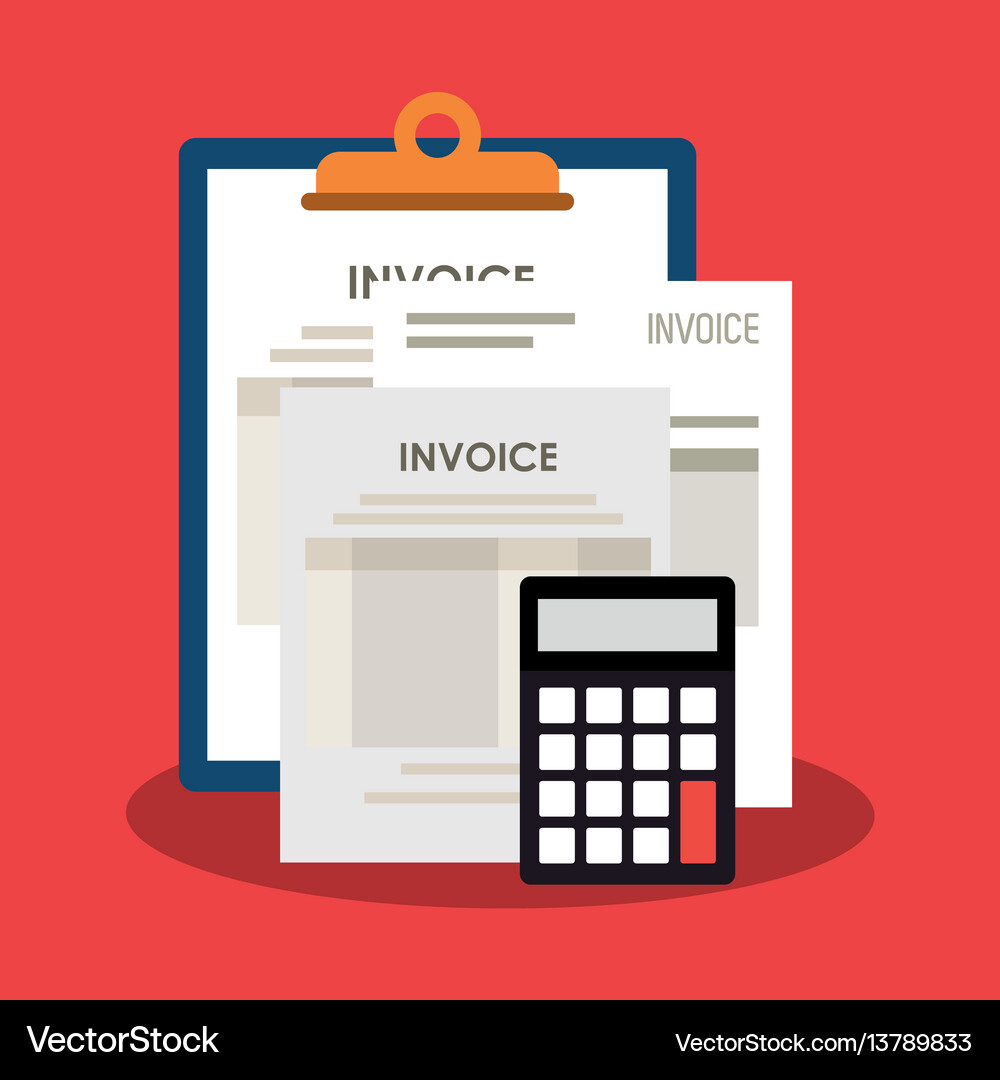Invoice economy related icons image Royalty Free Vector