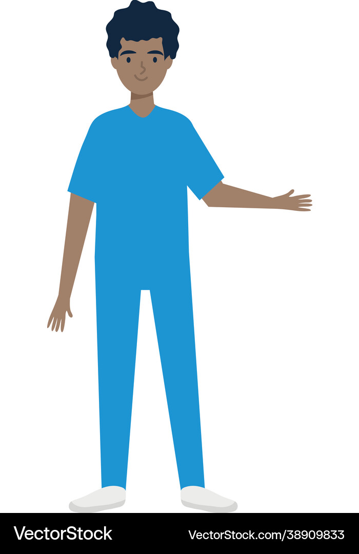 Male nurse standing Royalty Free Vector Image - VectorStock