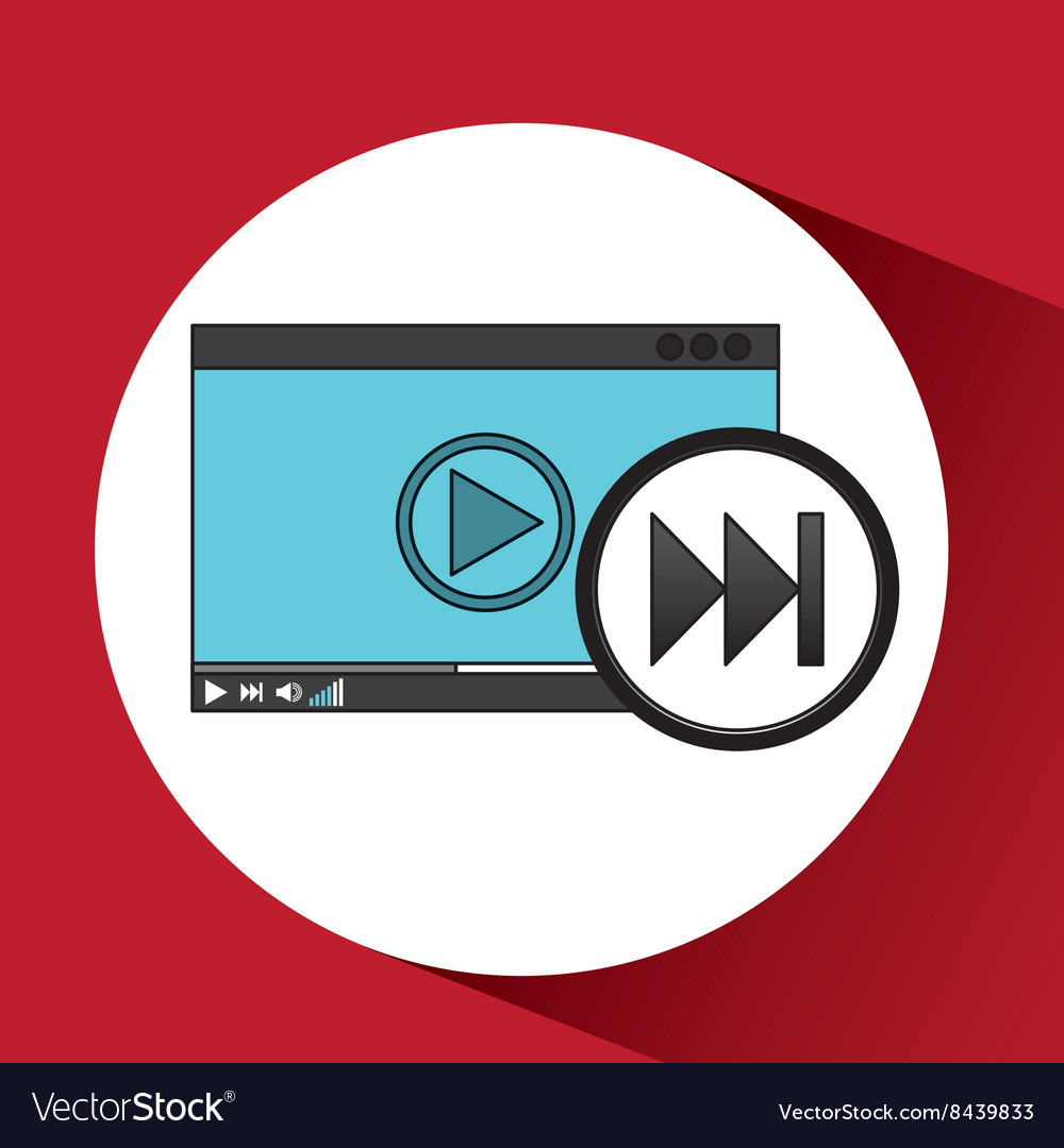 Media player interface design Royalty Free Vector Image