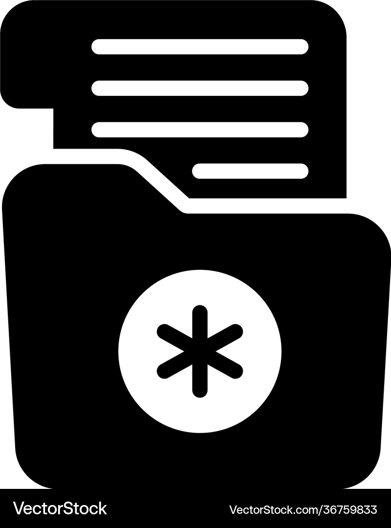 Medical folder Royalty Free Vector Image - VectorStock