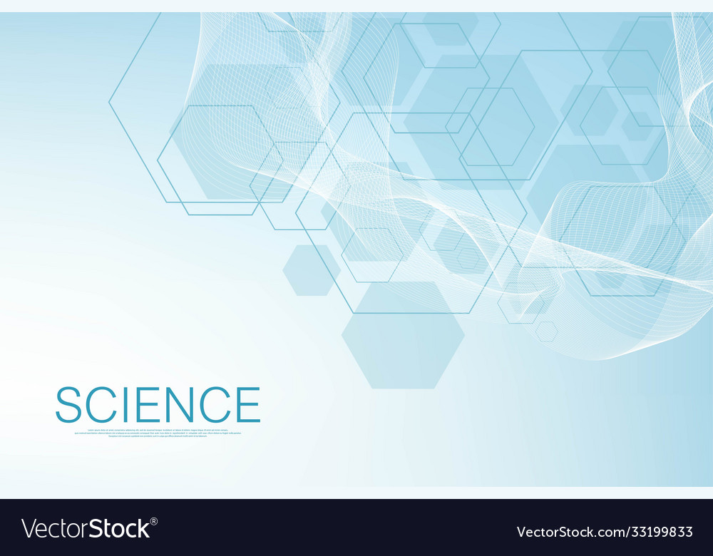 Molecular structure background science template Vector Image