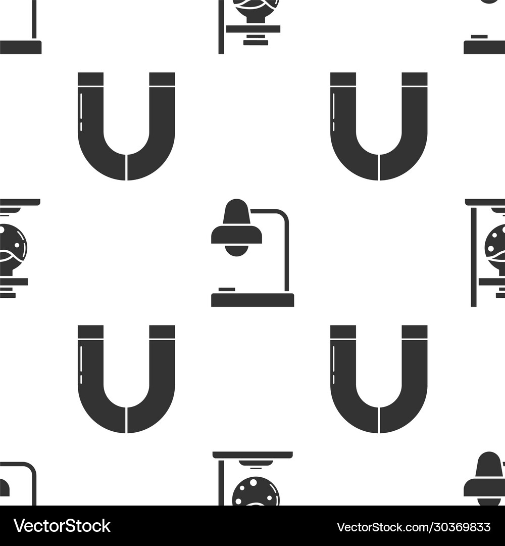 Set glass test tube flask on fire table lamp Vector Image