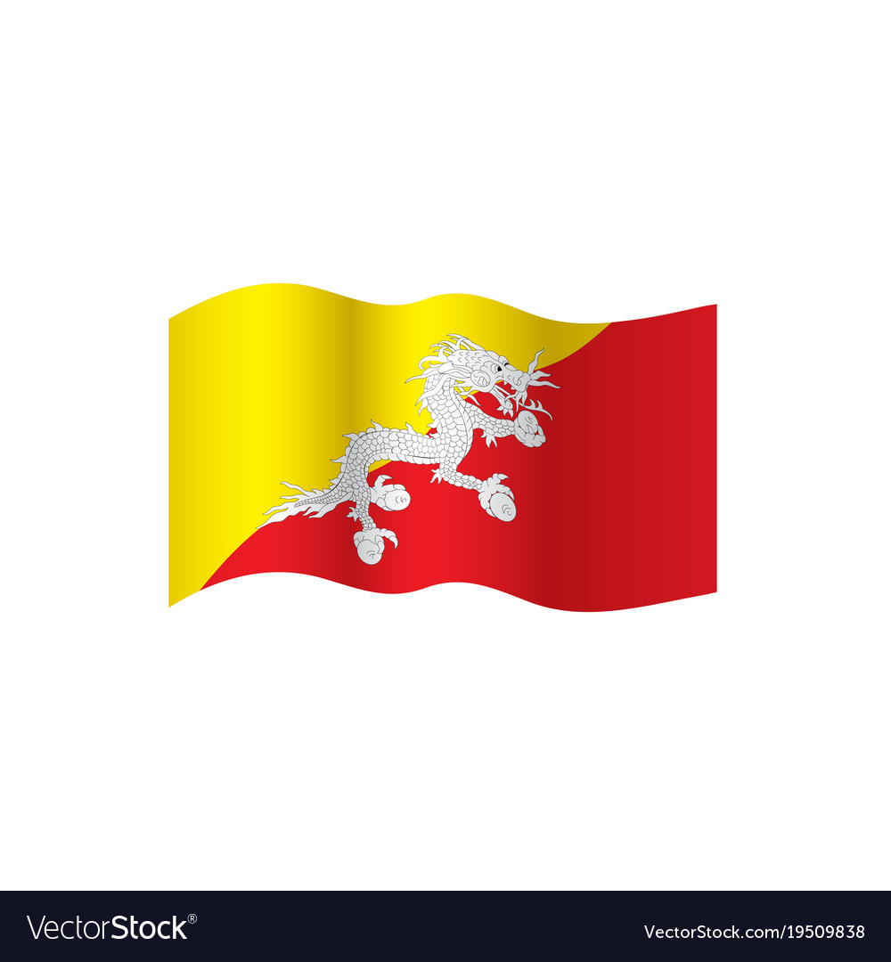Bhutan flag Royalty Free Vector Image - VectorStock