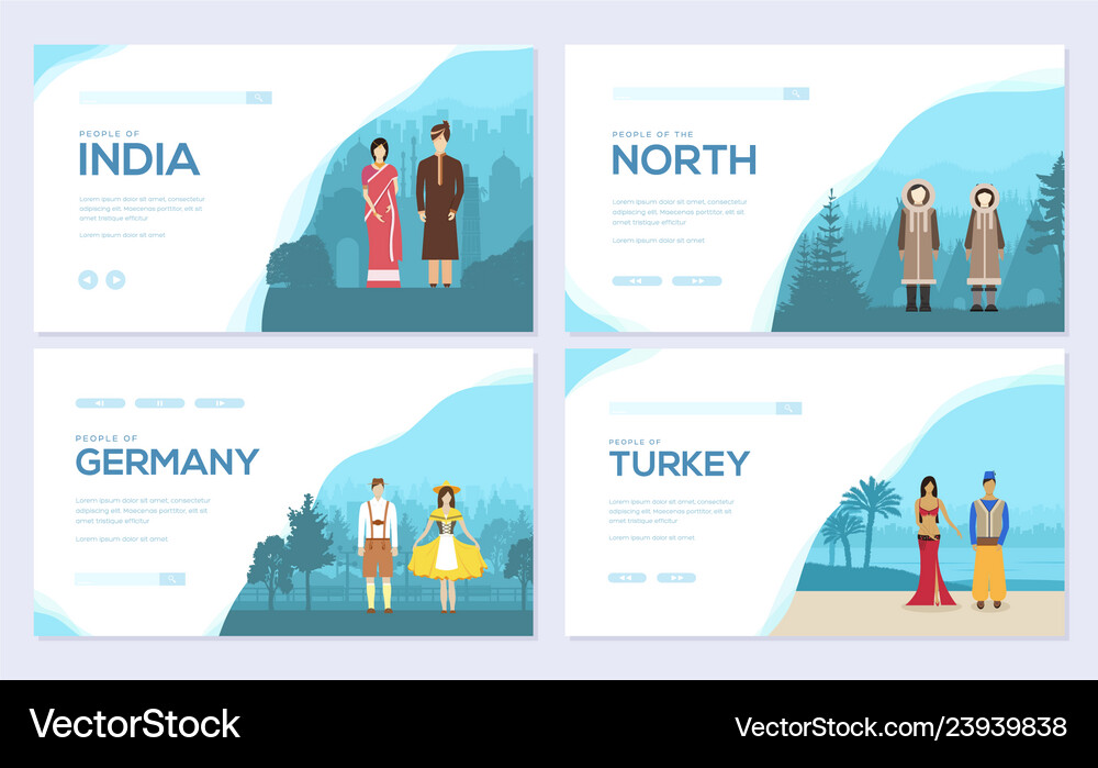 Couples from different countries of the world Vector Image
