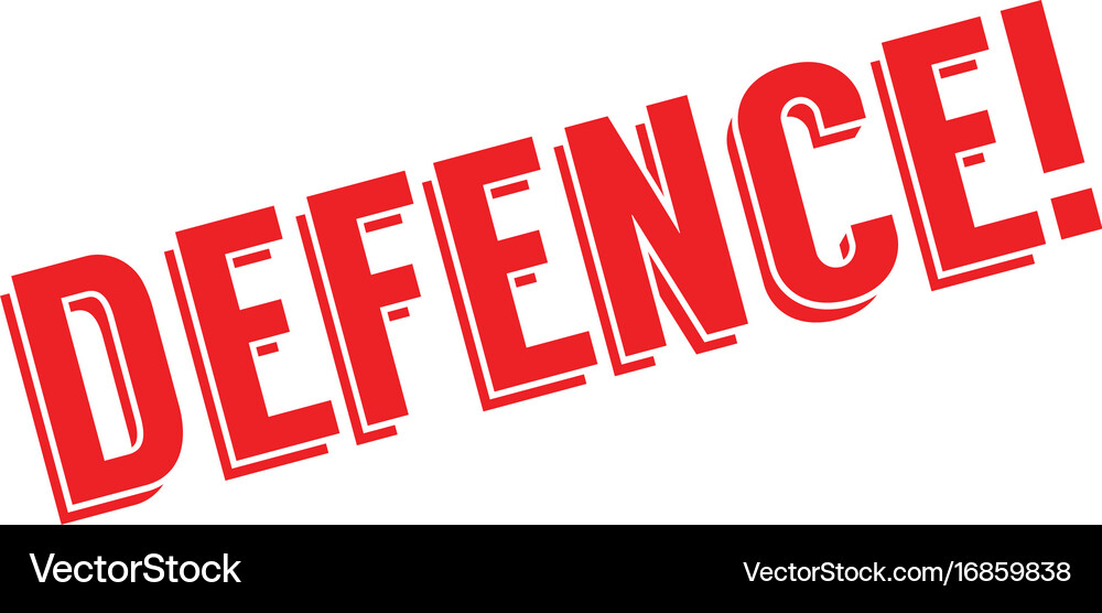 Defence rubber stamp Royalty Free Vector Image