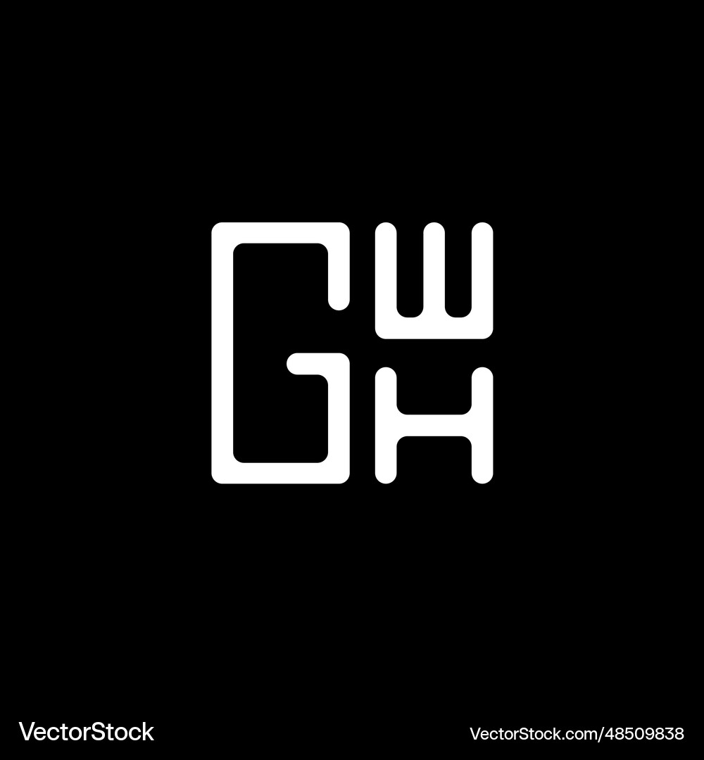 Gwh letter logo design simple and modern Vector Image