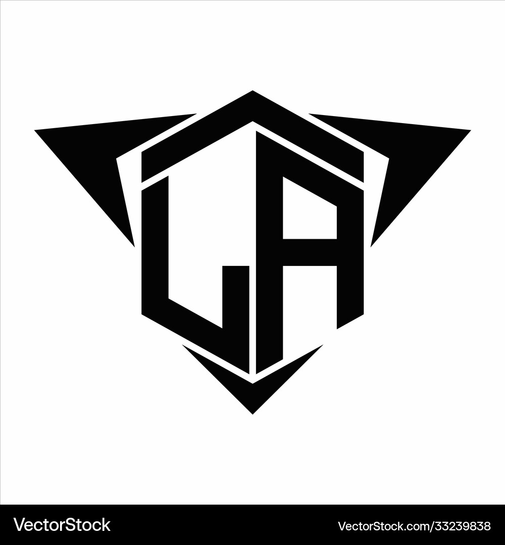 La logo monogram with wings arrow around design Vector Image