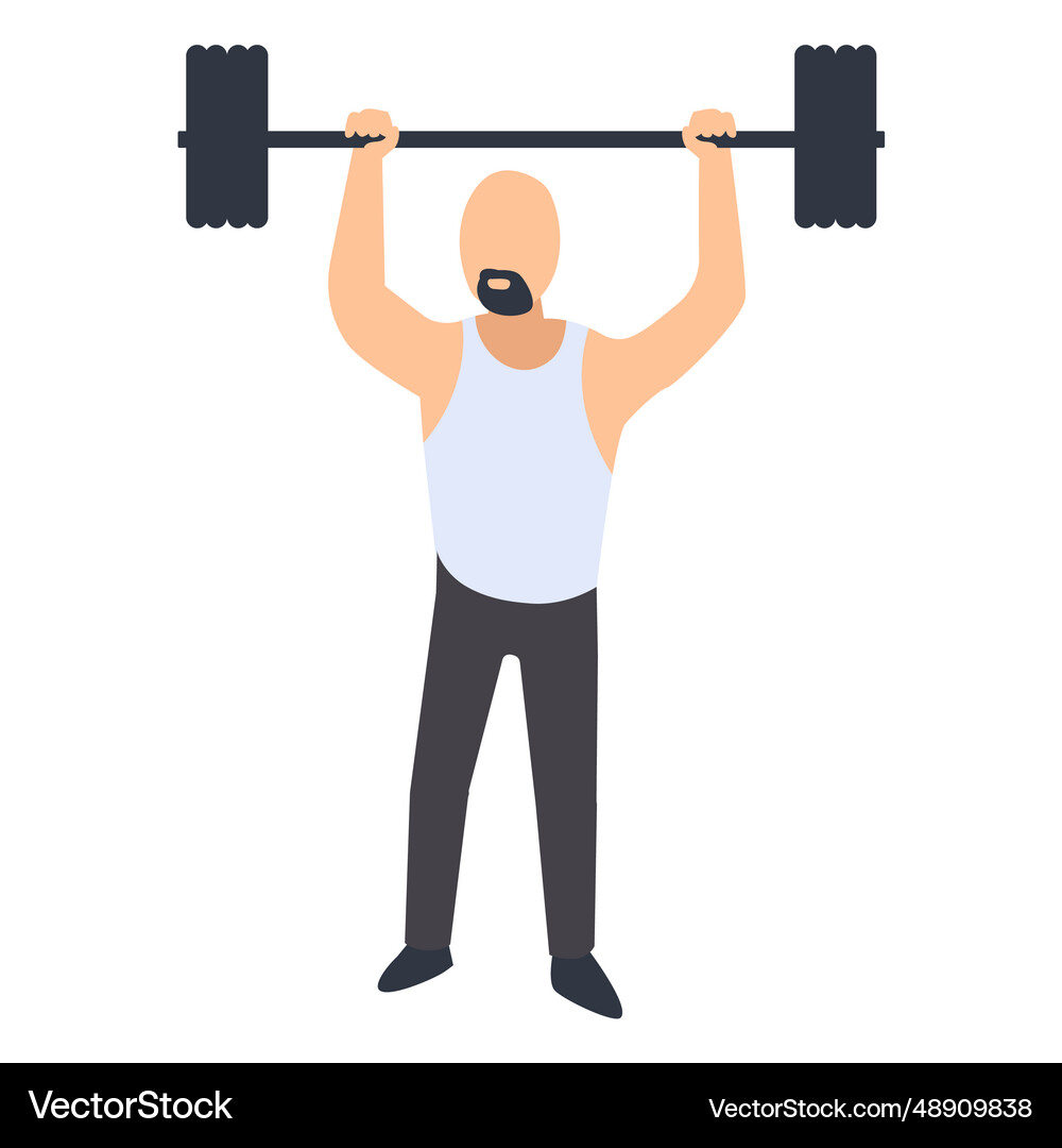 Man fitness training Royalty Free Vector Image