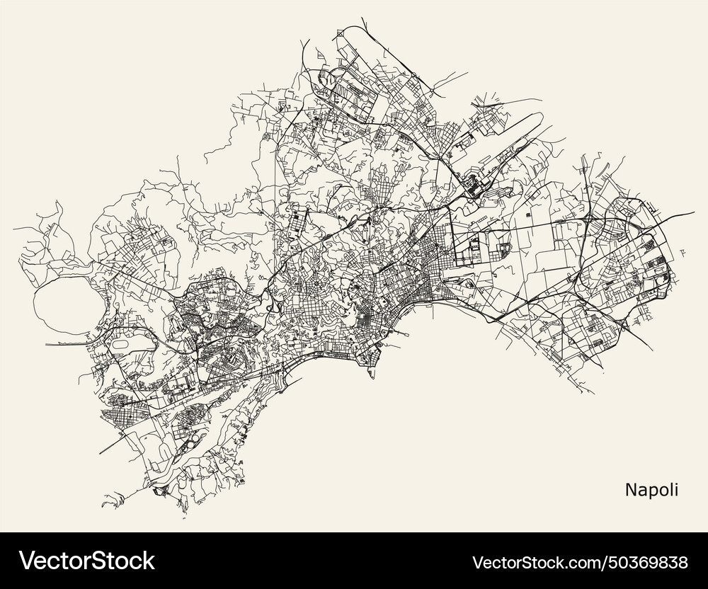 Map of naples italy Royalty Free Vector Image - VectorStock