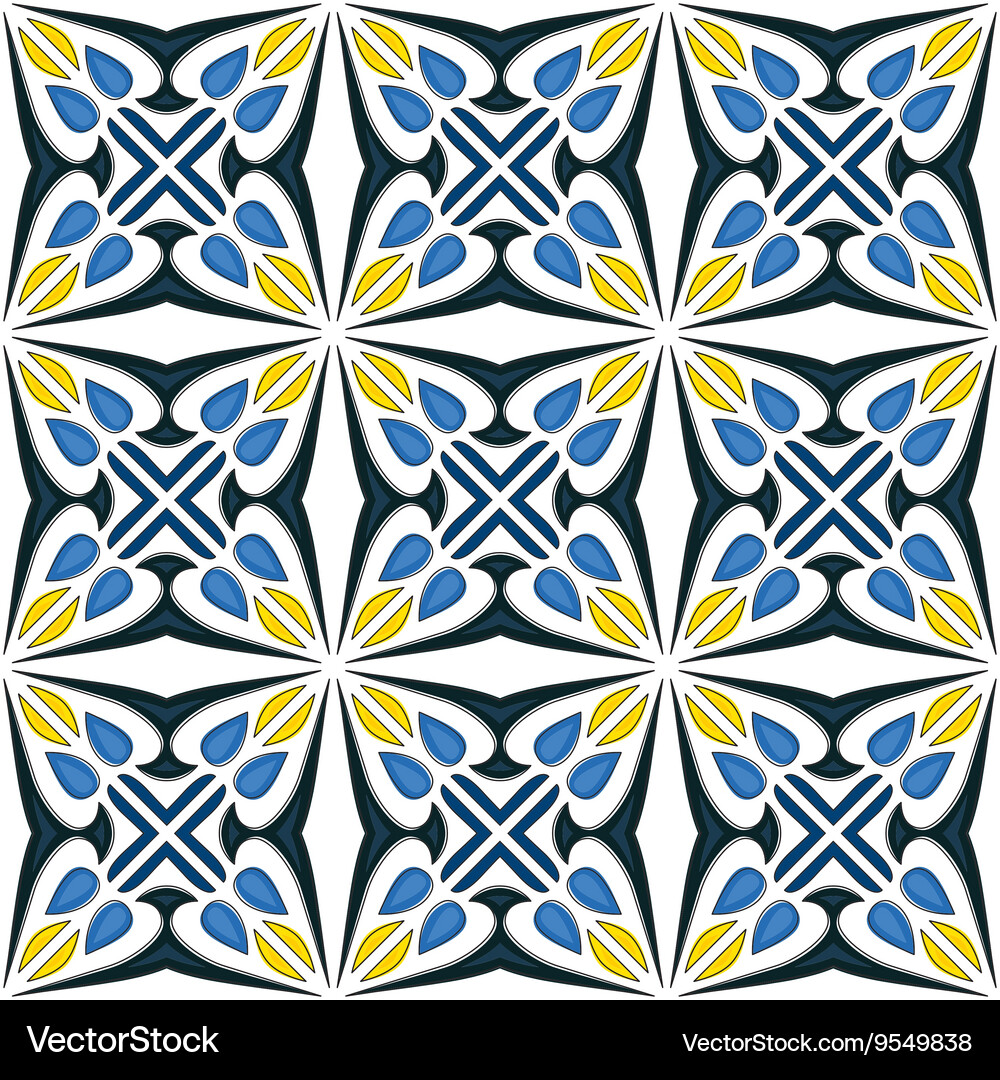 Portuguese tiles Royalty Free Vector Image - VectorStock