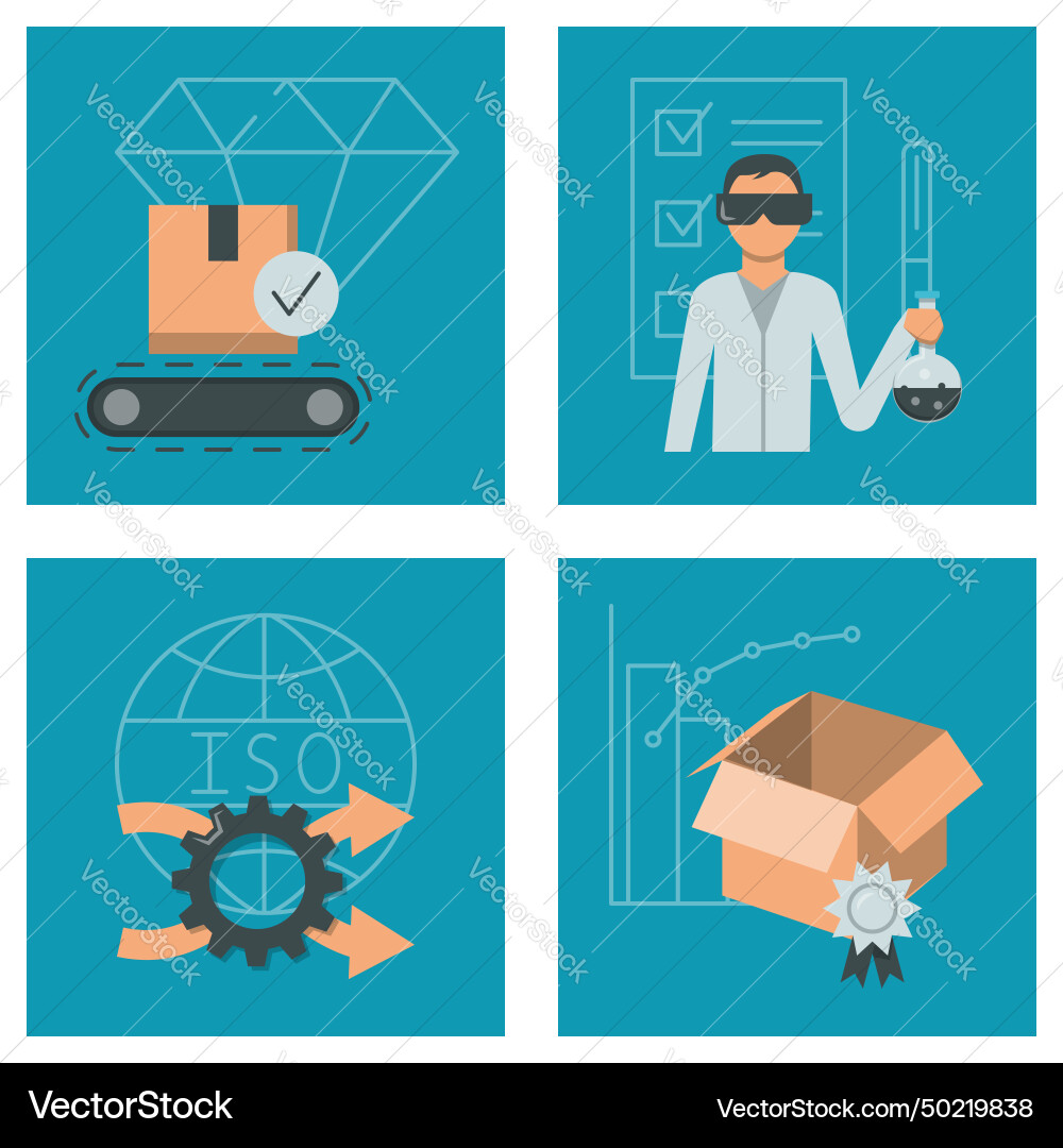 Product quality control and assurance banner Vector Image