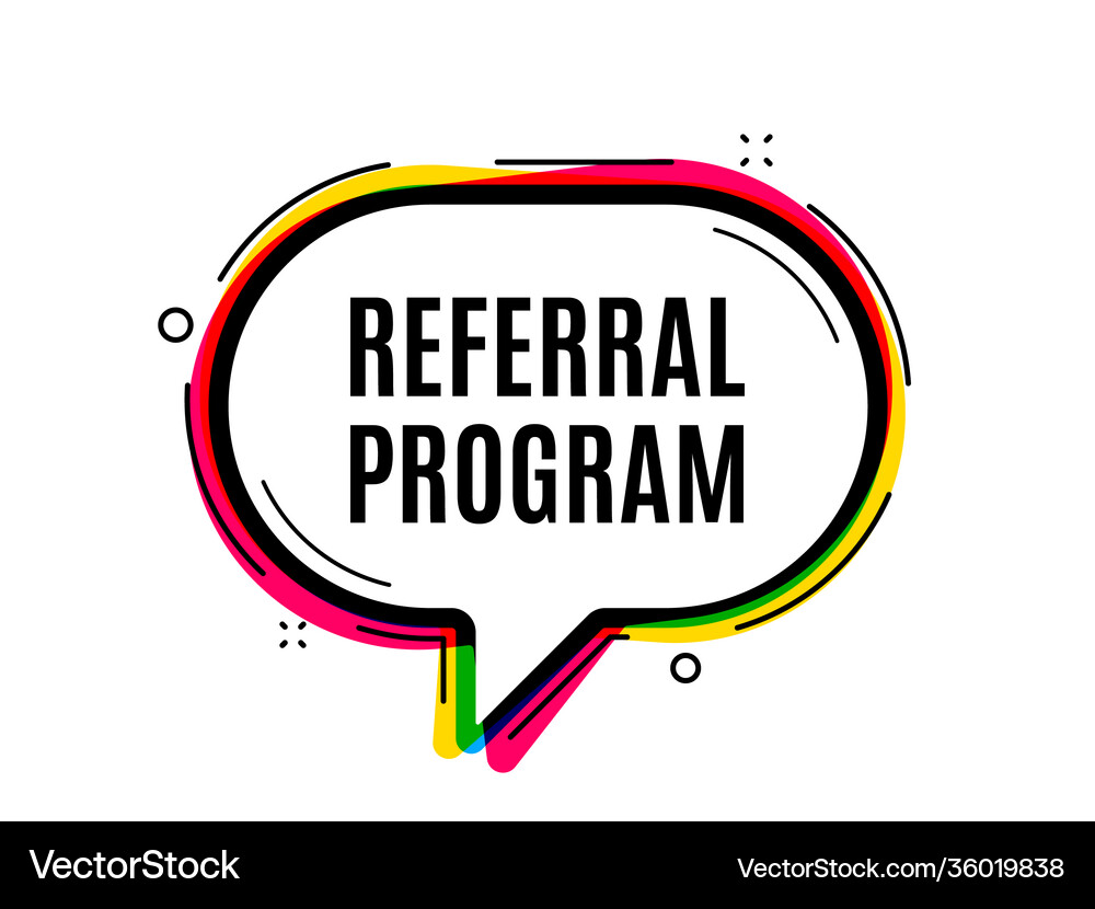 Referral program symbol refer a friend sign Vector Image