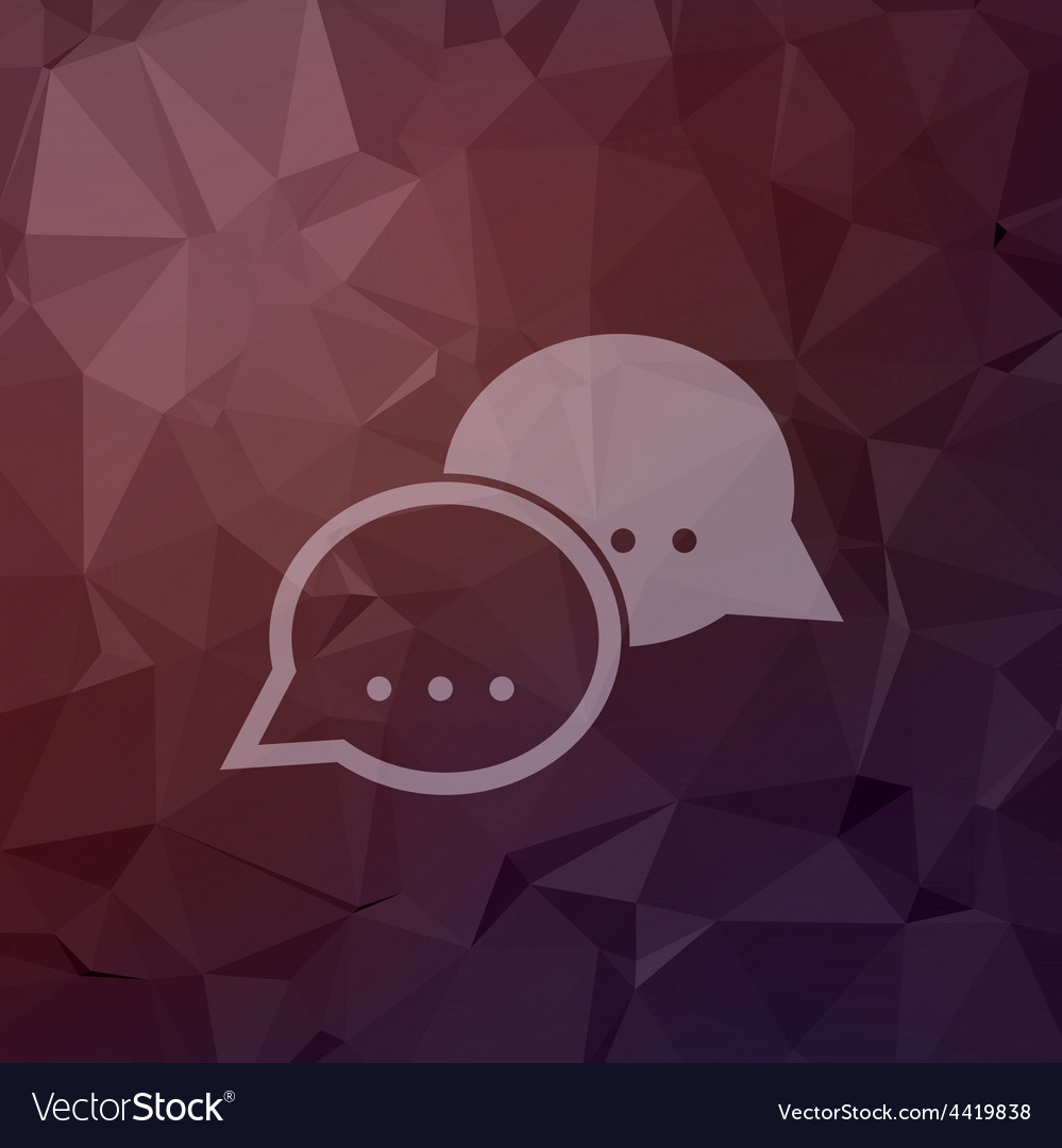 Two speech bubbles in flat style icon Royalty Free Vector