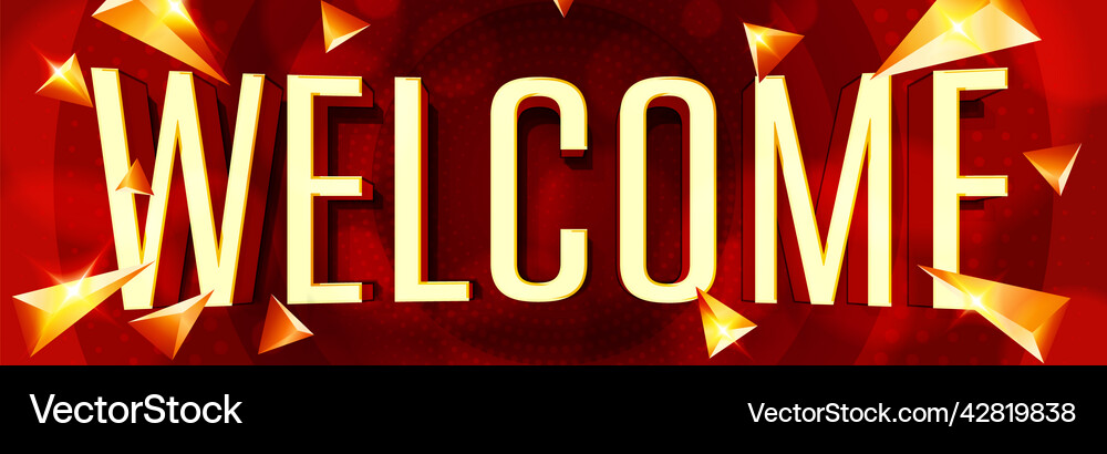 Welcome advertising banner design Royalty Free Vector Image