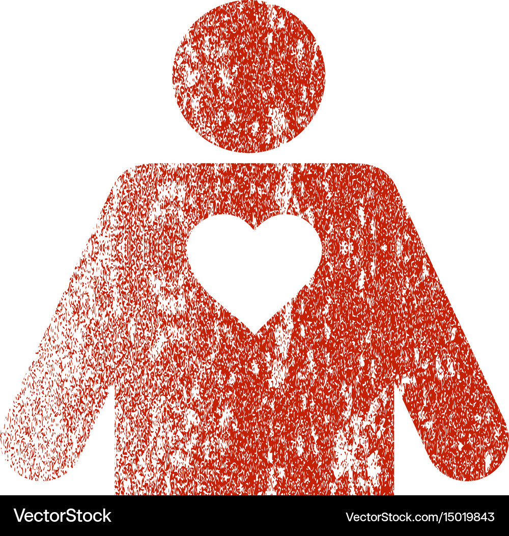 Lover person grunge texture icon Royalty Free Vector Image