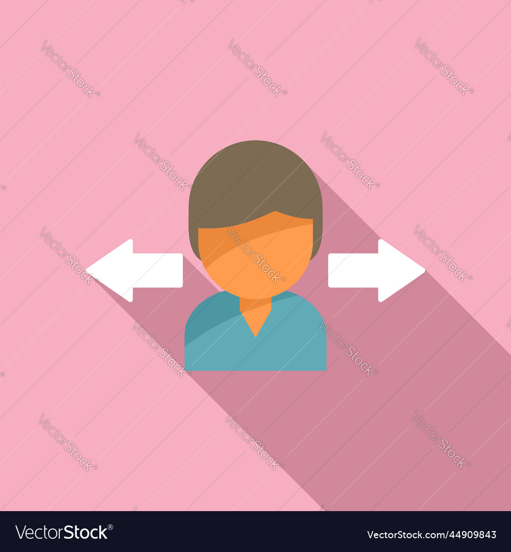 Man interaction icon flat digital Royalty Free Vector Image