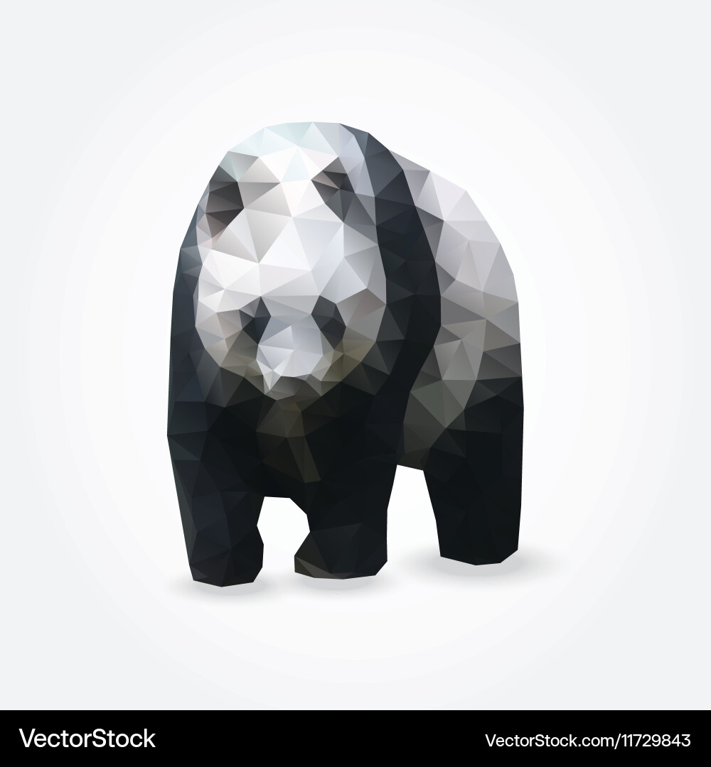 Modern polygon of giant panda Royalty Free Vector Image