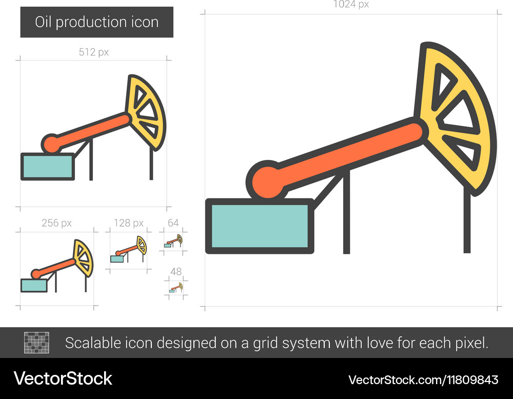 Oil production line icon Royalty Free Vector Image
