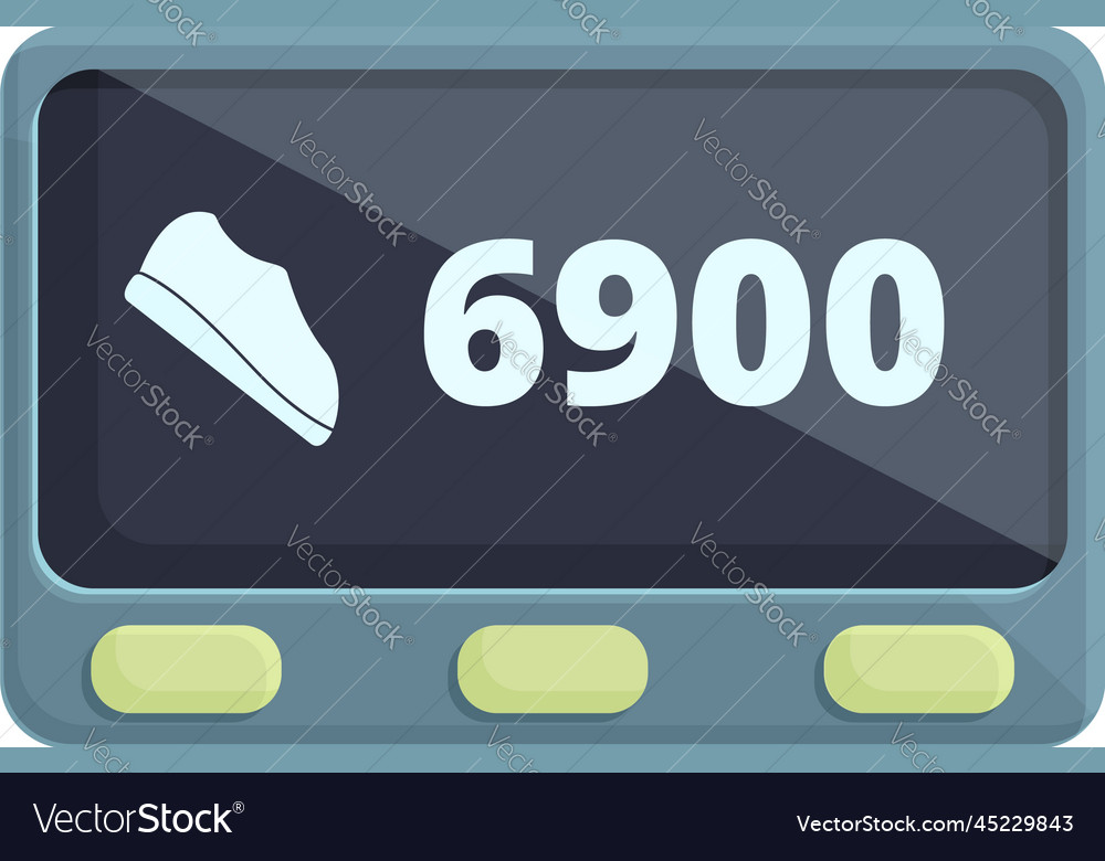Pedometer monitor icon cartoon sport app Vector Image Pedometer monitor icon cartoon sport app Vector Image