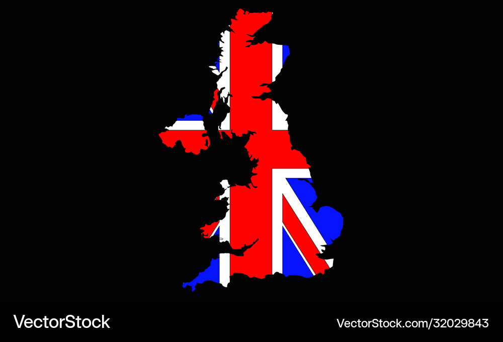 Political map united kingdom Royalty Free Vector Image