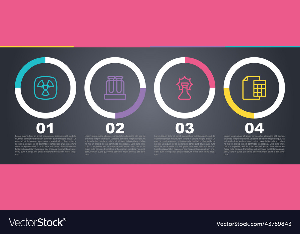 Set line radioactive test tube explosion Vector Image Set line radioactive test tube explosion Vector Image