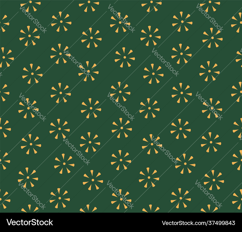 Simple stamped flowers floral seamless pattern Vector Image