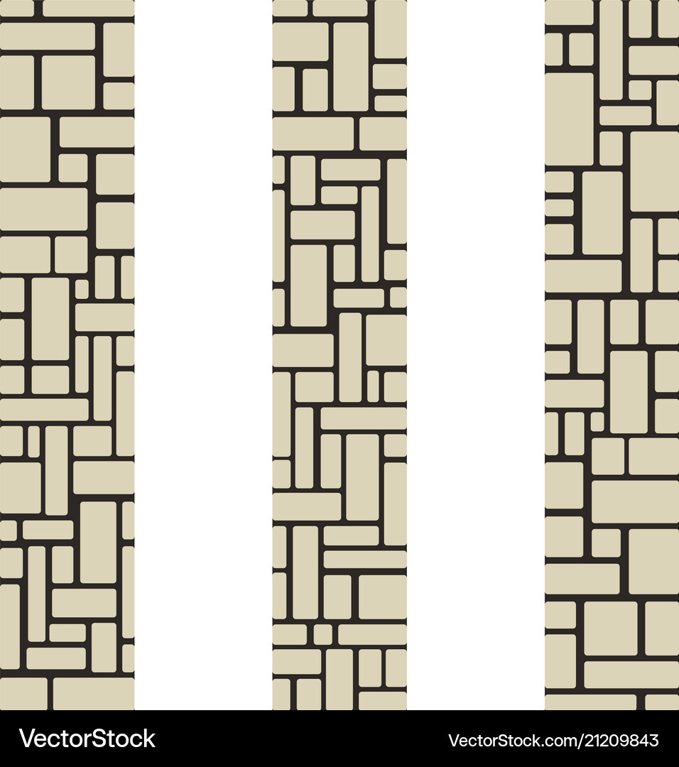 Stone columns or a piece of brick wall Royalty Free Vector