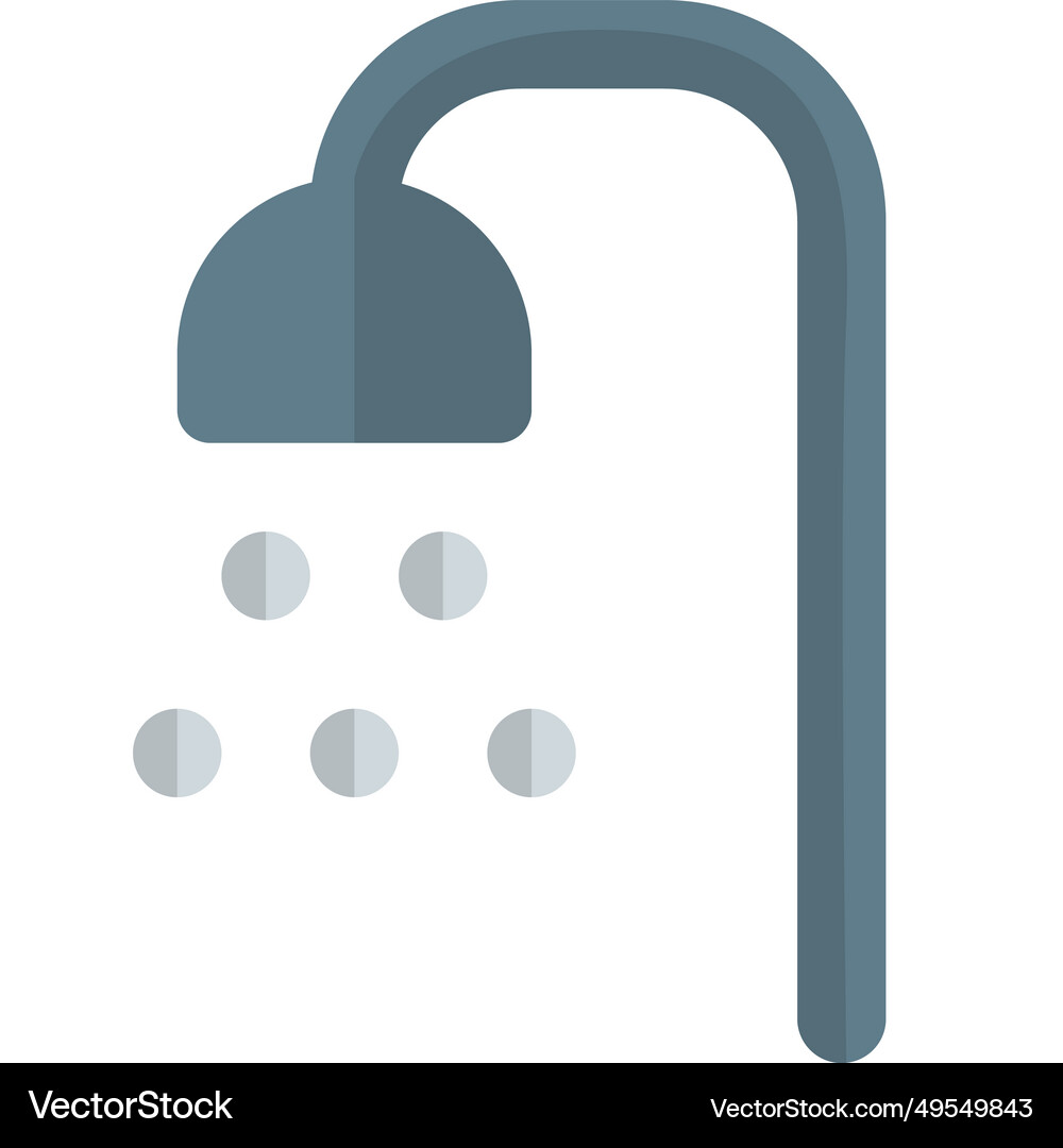 Warm water shower isolated on a white background Vector Image