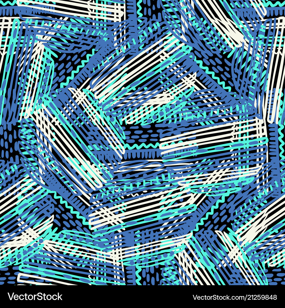 Abstract ikat and boho style handcraft fabric Vector Image