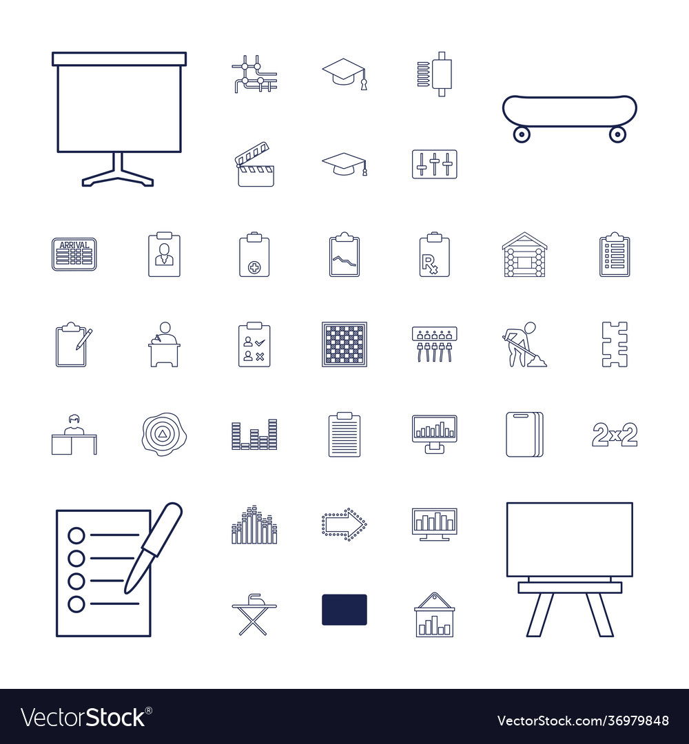 Board icons Royalty Free Vector Image - VectorStock