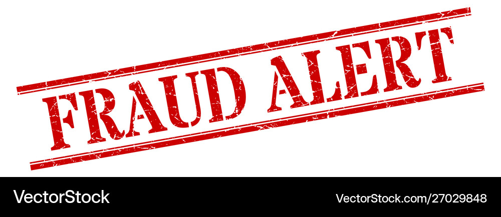 Fraud alert stamp square grunge sign Royalty Free Vector