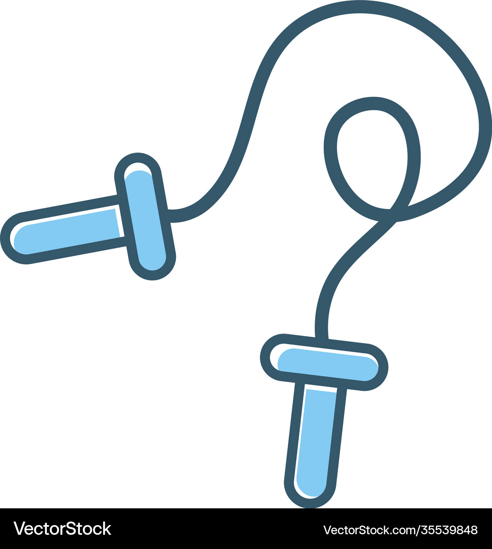 Jump rope with a blue color Royalty Free Vector Image