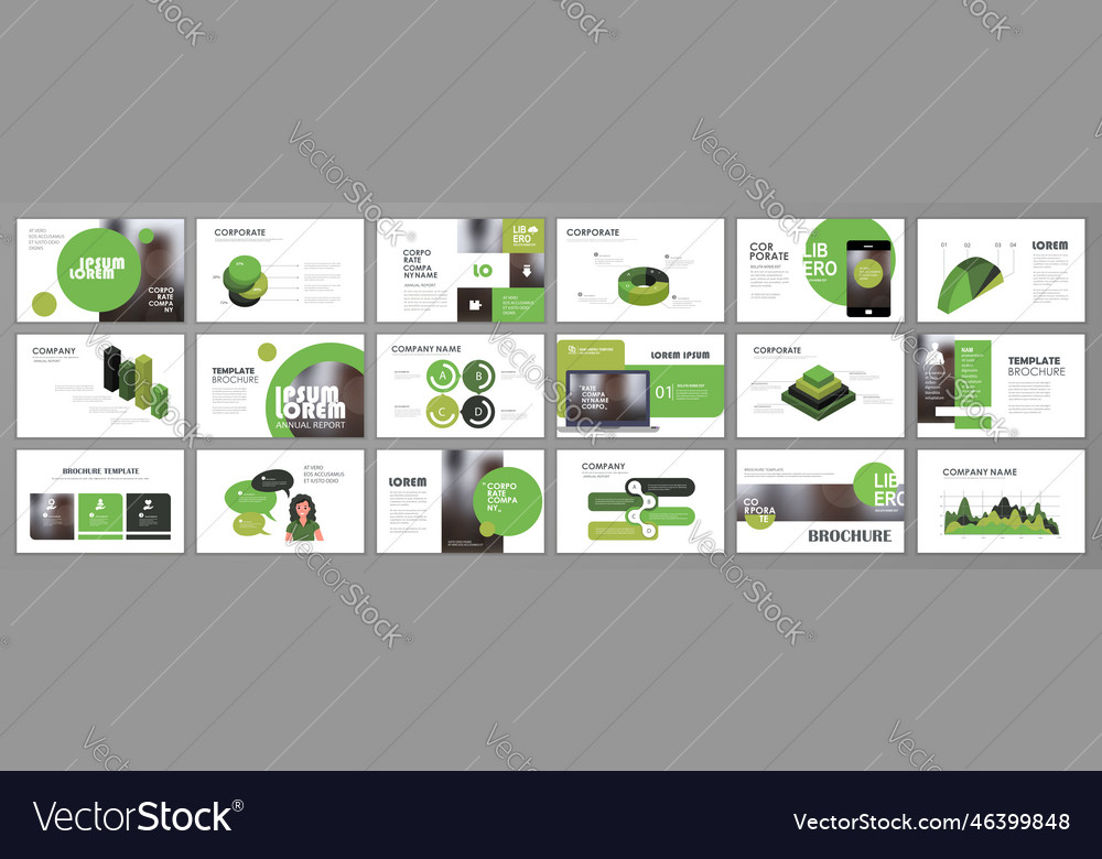 Presentation flyer set Royalty Free Vector Image