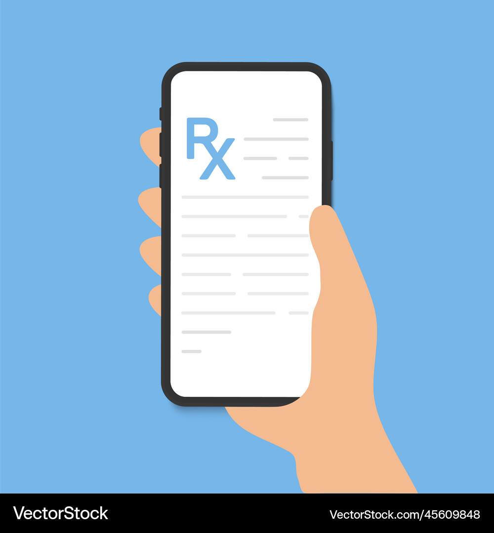 Rx form medical prescription online document Vector Image