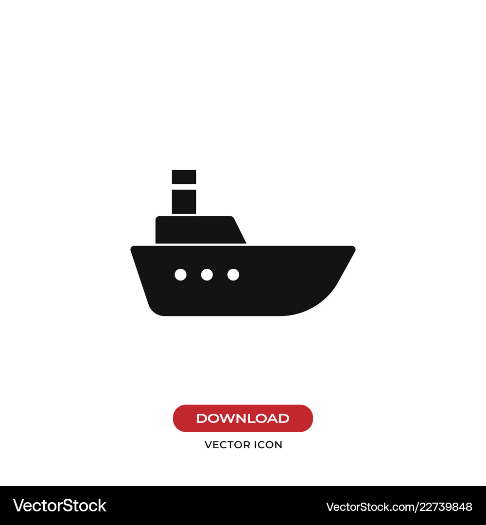 Sea ship icon Royalty Free Vector Image - VectorStock