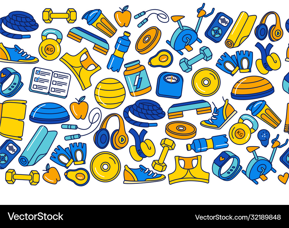 Sport fitness functional training background Vector Image