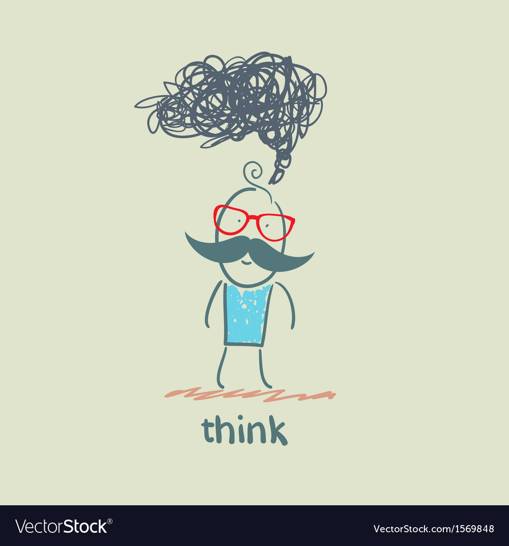 Think Royalty Free Vector Image - VectorStock